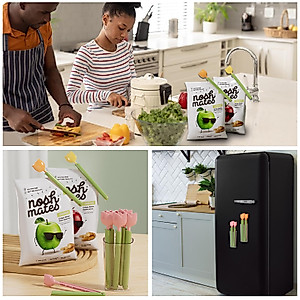 Magnetic Bag Clips Set of 10 Closing Cips for Bag – Funny Chip Clips for Food with Magnet Storage - Magnetic Chip Clips for Refrigerator, Cute Bag Clips - Bag Clips for Food Storage (Yellow&Orange)