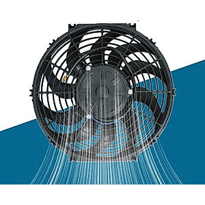 Amtrak Solar 12" Powerful Attic Exhaust Fan Quietly Cools Your House Ventilates Your House, Garage, Greenhouse or RV and Protects Against Moisture Build-up (12" Fan 11" Blades. Fan Only)