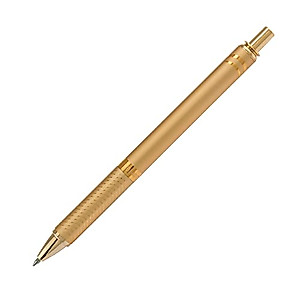 Pentel EnerGel Alloy Retractable Liquid Gel Pen, Gold Barrel, Black Ink, in gift box with info band (BL407XABX)