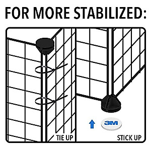 allisandro Guinea Pig Cages Small Animal Playpen, Small Animal Cage for Indoor Outdoor Use, Portable Metal Wire Yard Fence for Guinea Pigs, Bunny, Turtle, Hamster, 12 Panels (14x14)