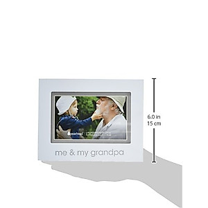 Pearhead Me and My Grandpa Sentiment Baby Picture Frame, Baby Keepsake Photo Frame, Gender-Neutral Baby Nursery Décor, Grandparents Gift, White