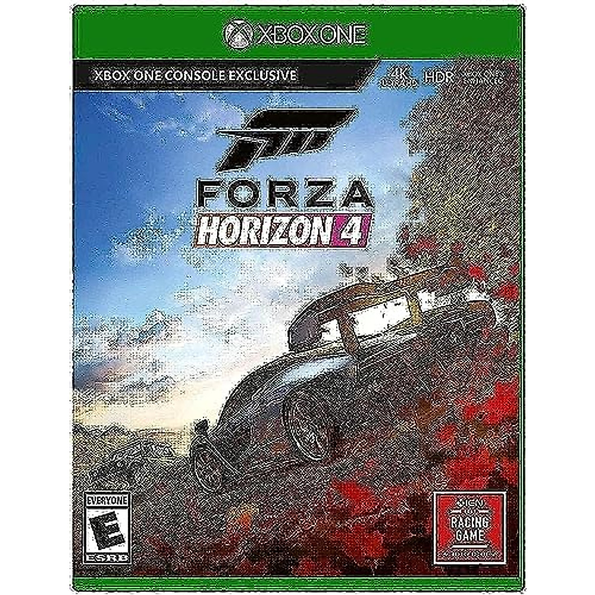 Forza Horizon 4 Xbox One - Xbox One supported - ESRB Rated E (Everyone) - Racing Game - Collect over 450 cars - Race. Stunt. Create. Explore - Xbox One X Enhanced
