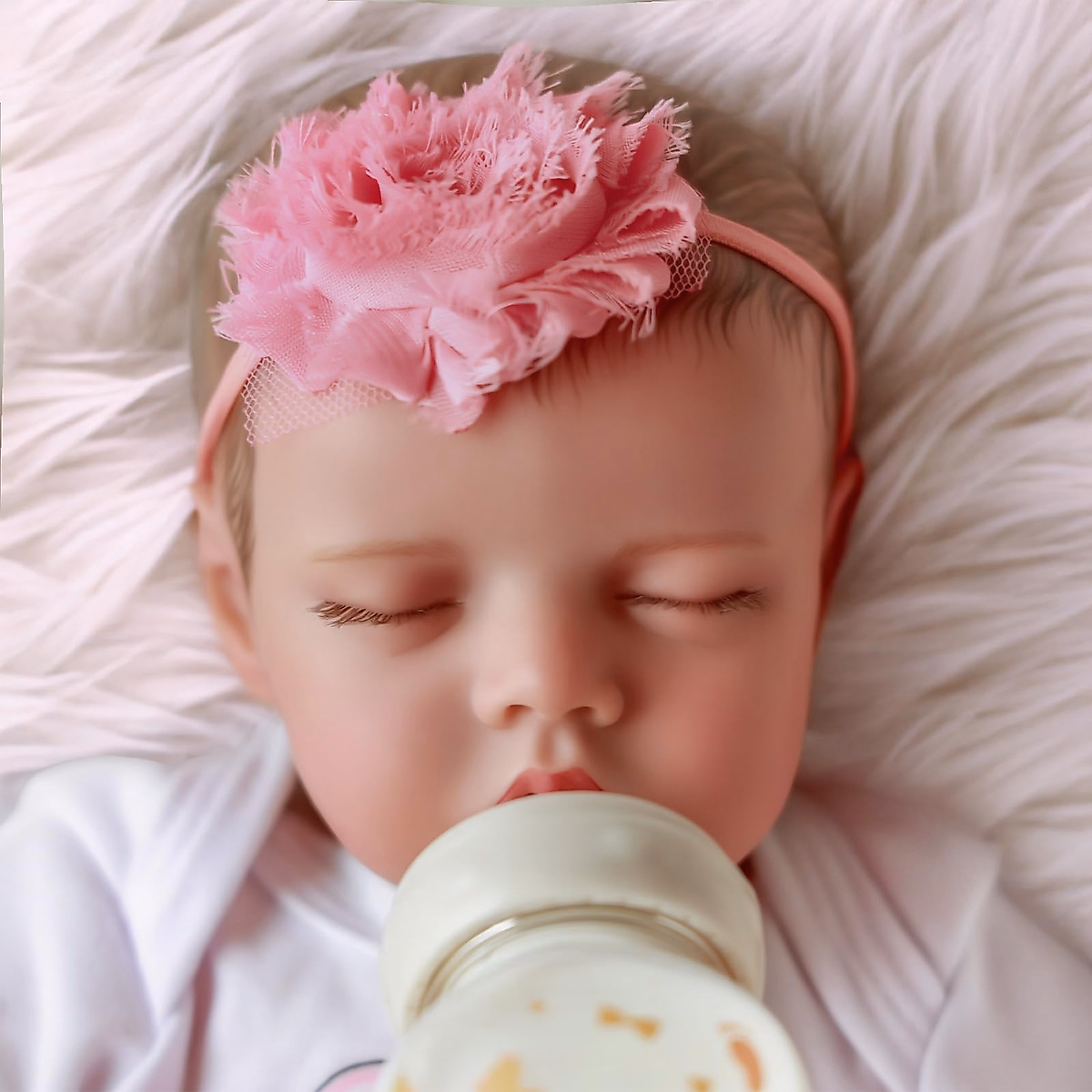 Lifelike Reborn Baby Dolls Twinnie - Girl 17-Inch - Soft Body Realistic-Newborn Baby Dolls Full Vinyl Body Poseable Baby Girl with Feeding Kit Gift Box for Kids Age 3+