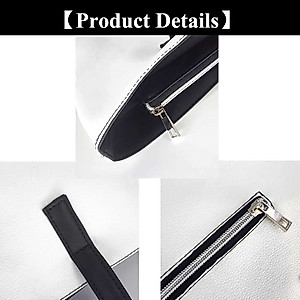 Women's Stylish Black Lives Matter Flag African American Flag Waterproof Tote Bag Casual Travel Shoulder Beach Bags Work Bag PU Leather Tote Handbags with Zipper