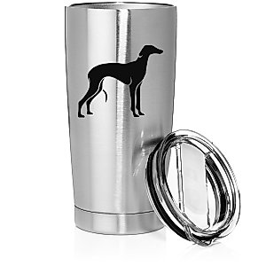 Smooth Body Tumbler Stainless Steel Vacuum Insulated Travel Mug Cup Gift Greyhound (Stainless Steel, 20 oz)