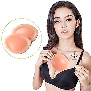 Women Silicone Bra Pads Inserts Breast Enhancer Swimsuits Enhancement Bust Push up Pads for A Cup, Skin M