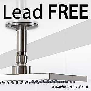 JS Jackson Supplies 3 in. Brushed Nickel Shower Arm for Ceiling-Mounted Rainfall Showerhead