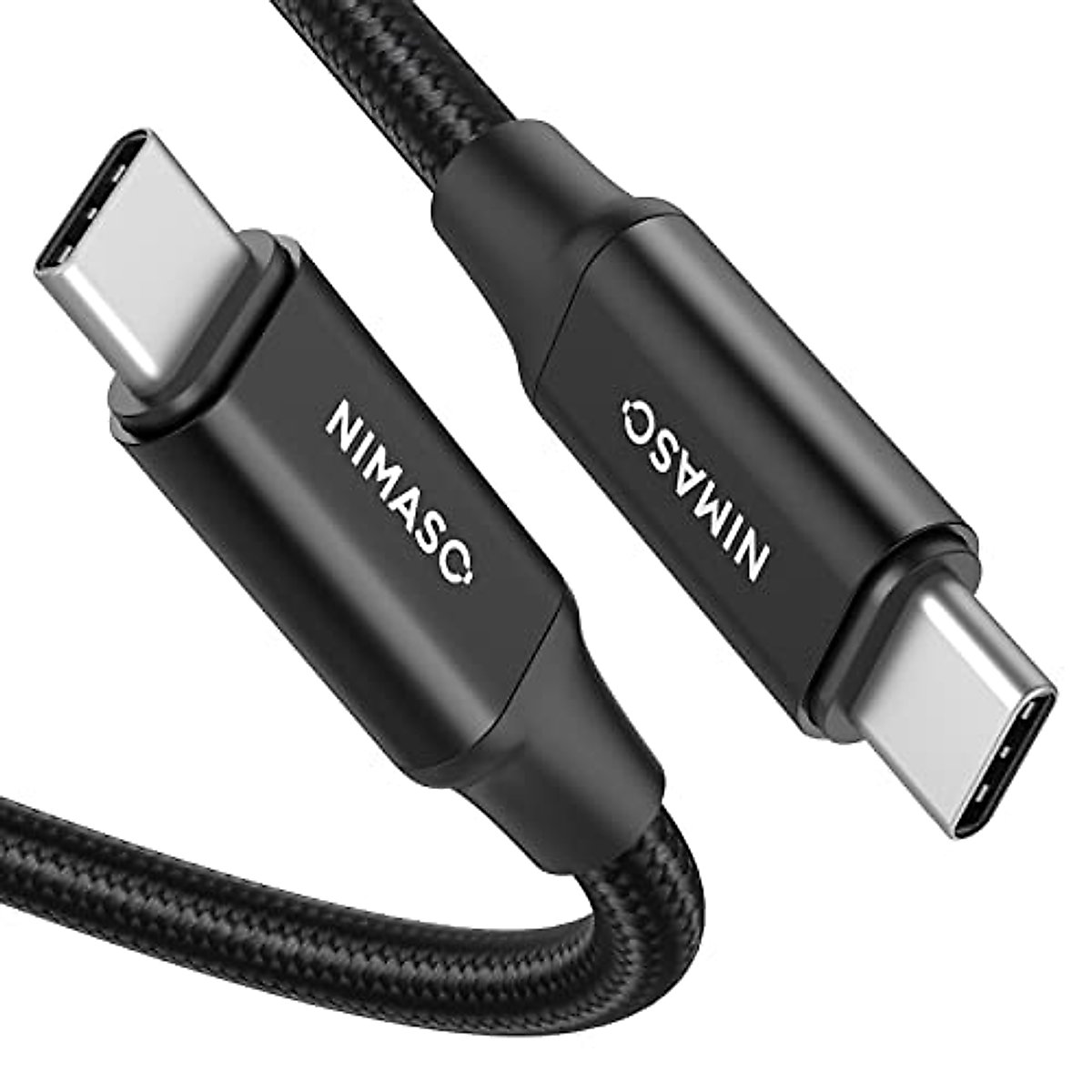 NIMASO USB C to USB C 3.1 Gen 2 Cable 10Gbps Data Transfer, 4K Video Output Monitor Cable 100W PD Fast Charging Compatible with Thunderbolt 3, MacBook Pro, iPad Pro, Galaxy S21, Google Pixel - 3.3FT