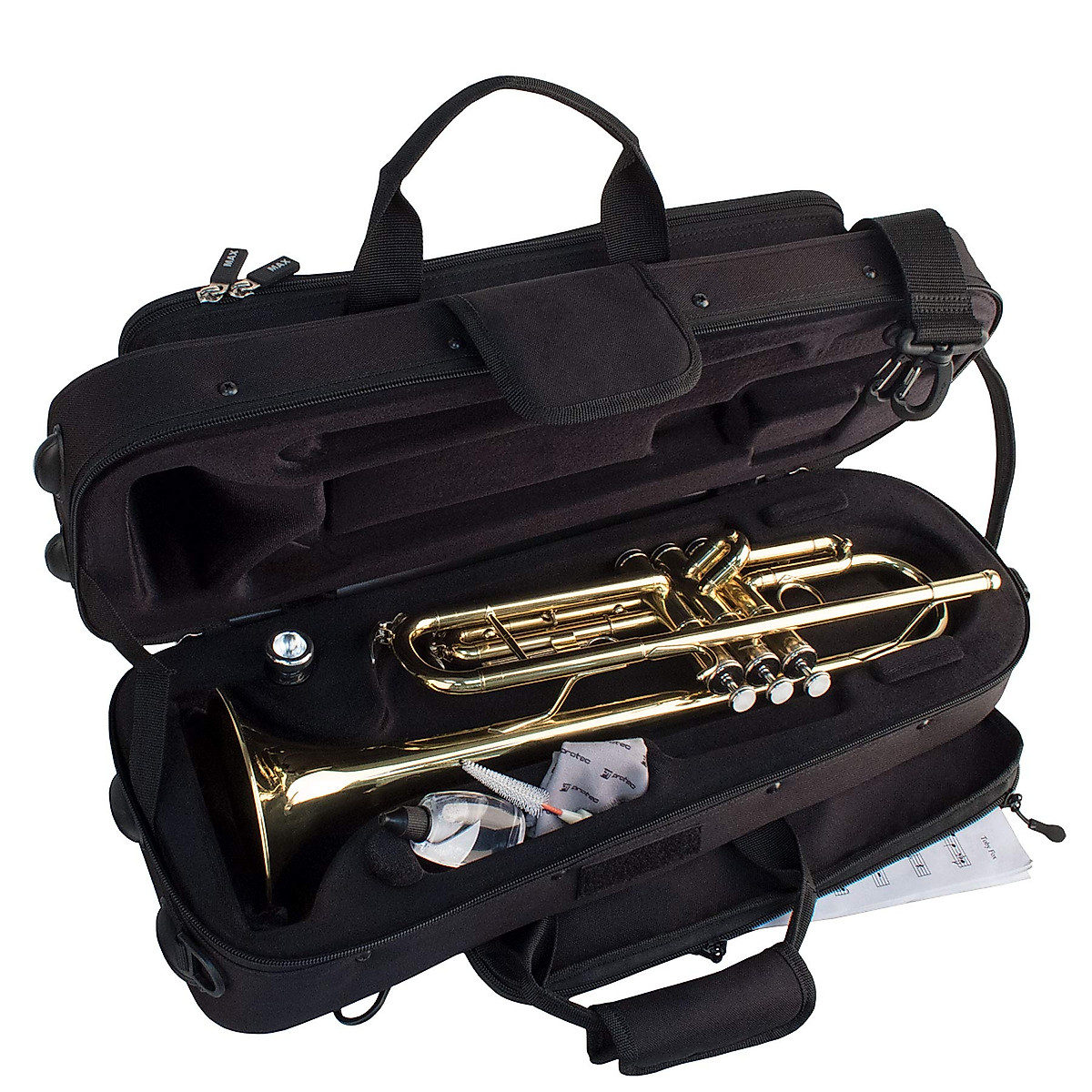 Protec Contoured MAX Trumpet Case with Sheet Music Pocket, Black (MX301CT)