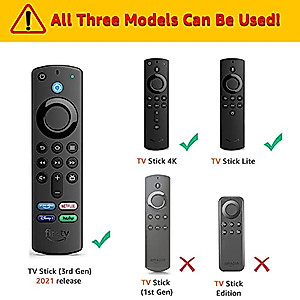 Xieen(2PCS) Fire tv Remote Cover(3rd Gen)(2021 Release), Fire Stick Remote Case Glow in The Dark, Light Weight, Anti Slip, Shock Proof(Glow Blue+Glow Green)