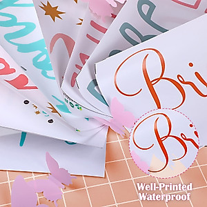 20 Sheets Inspirational Wall Decals Girl Quote Set 12 Sheets 3D Butterfly, Smart Strong Fearless, Be Bright, Be Happy, BeYouTifu Vinyl Decals Sayings Art Vinyl for Bedroom Classroom