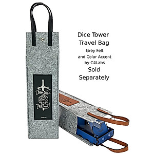 C4Labs Colour Lux Mini Hexagon Dice Tray & Dice Tower-Symphony Blue Bundle