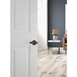 Kwikset 97402-859 Ashfield Entry Lever Featuring Smartkey Re-Key Security, Venetian Bronze