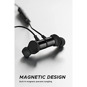 SoundPEATS Q30 HD Bluetooth Headphones in-Ear Stereo Wireless 5.0 Magnetic Earphones IPX6 Sweatproof Earbuds with Mic for Sports, aptX-HD Codec, 13 Hours of Listening Time