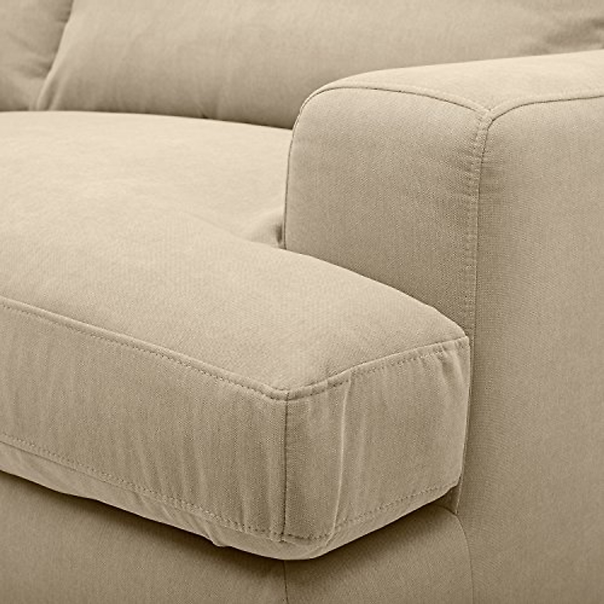 Amazon Brand – Stone & Beam Lauren Down-Filled Oversized Sofa Couch, 89"W, Fawn
