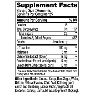 OLLY Extra Strength Sleep Gummy, Occasional Sleep Support, 5 mg Melatonin, L-Theanine, Chamomile, Lemon Balm, Sleep Aid, Blackberry - 60 Count