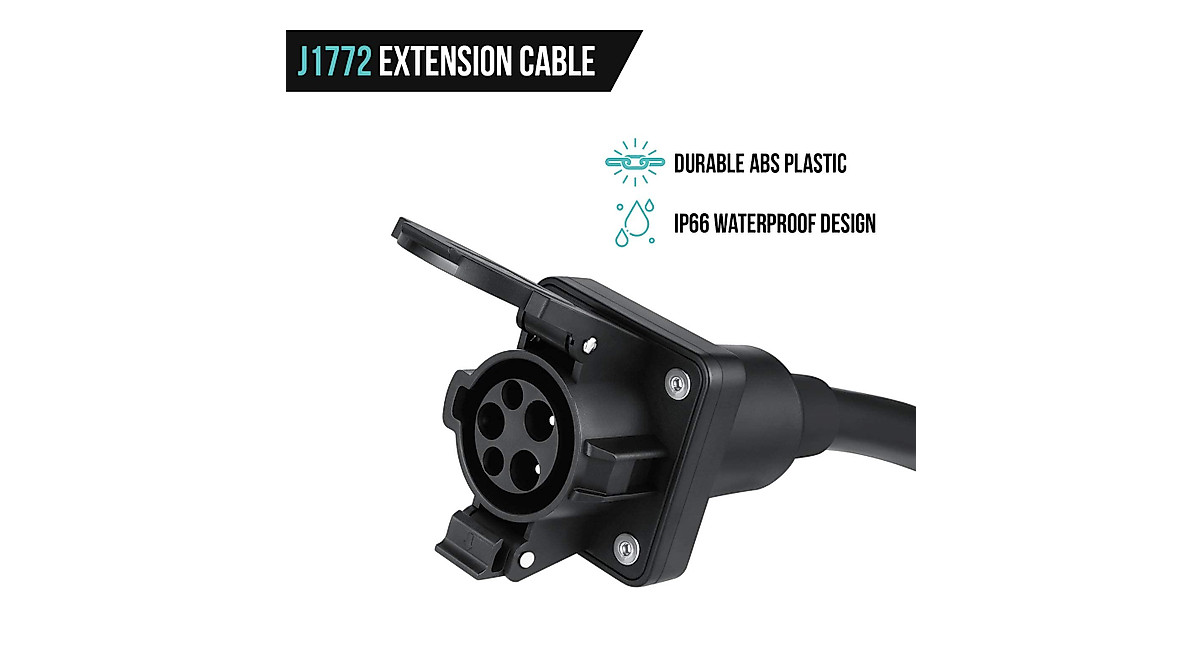 Lectron 40ft J1772 Extension Cable for EV Charging - Extend & Charge Safely