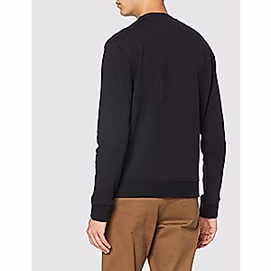 A|X ARMANI EXCHANGE mens Icon Project Embroidered Pullover Sweatshirt, Black, Small US