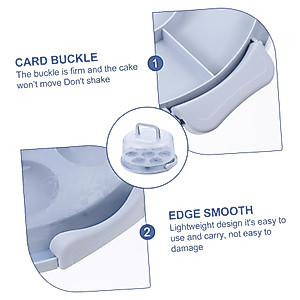 SOLUSTRE 2 Sets Portable Cake Box Cake Carrier Cake Stand with Lid Containers with Lids Cake Storage Container Pie Cup Cake Tier Stand Veggie Tray Cake Holder Flan Cake Pan Handheld Plastic
