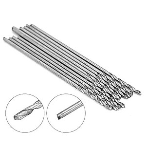 10Pcs Twist Drill Bit, Small Straight Shank Pearl Drilling Machine Tools Hardware 0.75mm for Pearl Beads Punching, Jewelry Processing