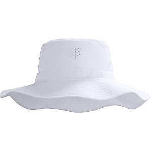 Coolibar UPF 50+ Women's Brittany Beach Hat - Sun Protective (One Size- White)