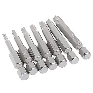 Mesee 5 Point Security Star Torx Screwdriver Bits Set 14Pcs Security Star Torx Screwdriver Bits 5-Pointed Screwdriver Bit for Electric Hand Screw Driver Drill Bits, 50mm Length