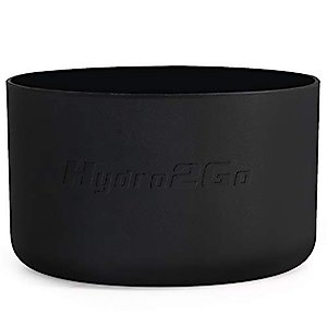 Hydro2Go Protective Silicone Boot Sleeve For Hydro Flask 12-40 oz and Other Sport Water Bottle, Flex Bottle Bottom Cover, Anti-Slip, Anti-Scratch, Anti-Collision, BPA Free Bumper. (black, 12 to 24 oz)