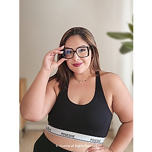 VISOONE Oversized TR90 Blue Light Blocking Glasses Fashion Accessories Non Prescription for Women Harvard