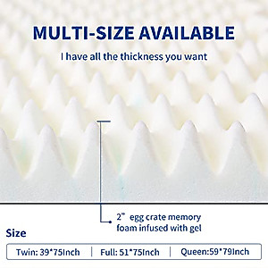 SAHEYER 2 Inch Queen Mattress Topper, 10-Zones Memory Foam Mattress Topper, Gel Infused Cooling Mattress Topper for Back Pain, Ergonomic Design Skin-Friendly, CertiPUR-US Certified Bed Topper