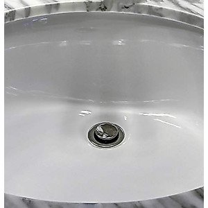PF WaterWorks PF0250 EasyPOPUP Patented Universal Bathroom Sink Pop-Up Stopper, Easy Install/Remove Design, No Disassembly, Fits BallRod Pop-Up Drains, 5-1/2 in Tall 1.5 in. Cap Dia. Chrome