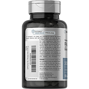Horbäach Stabilized R-Lipoic Acid 300mg | 60 Capsules | with Biotin Optimizer | Non-GMO, Gluten Free | Na-RALA Supplement