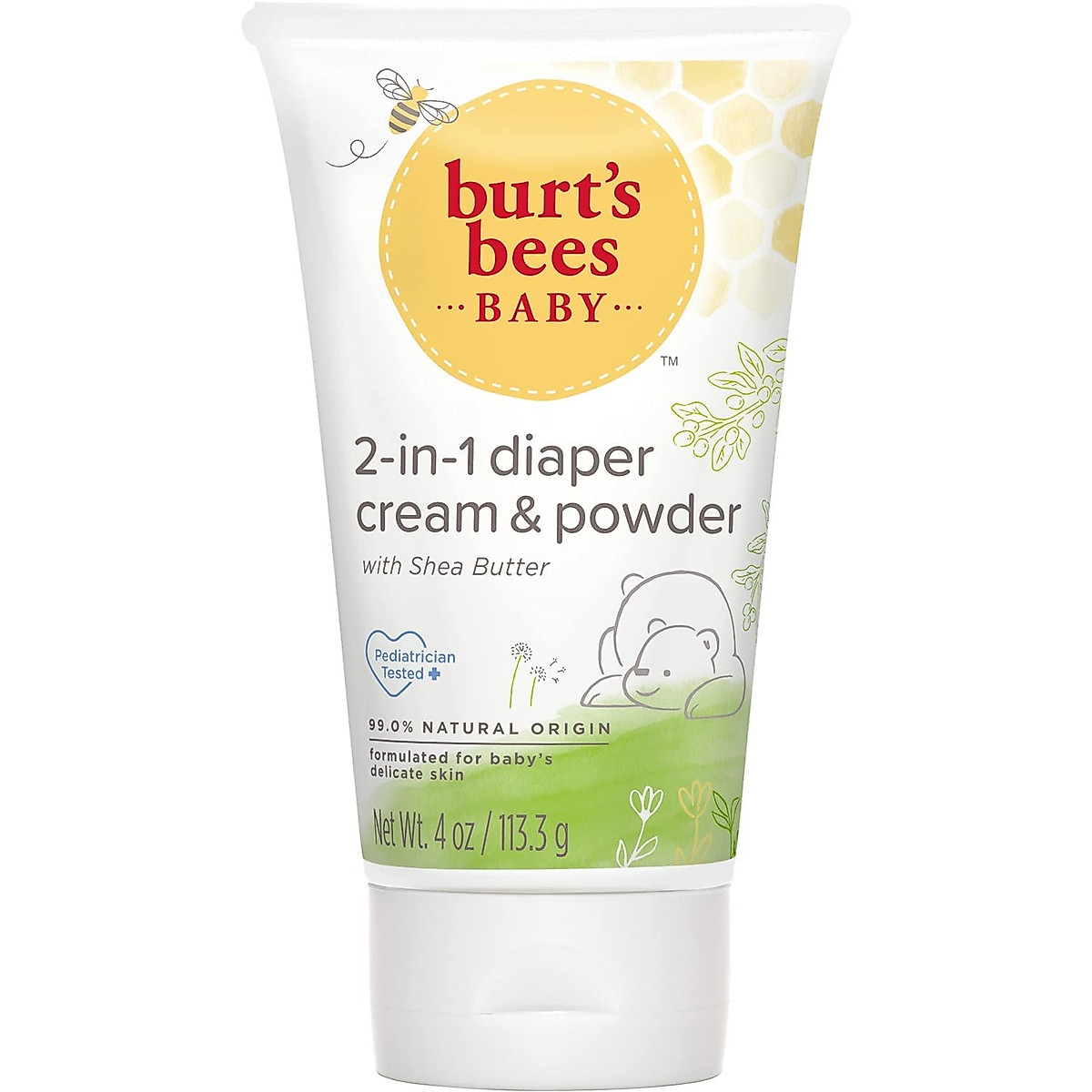 Burt's Bees Baby Daily Cream-To-Powder 4 oz (Pack of 3)