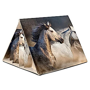 Y-DSIWX Guinea Pig Hideout House Bed, Cool Horse Running Rabbit Cave, Squirrel Chinchilla Hamster Hedgehog Nest Cage