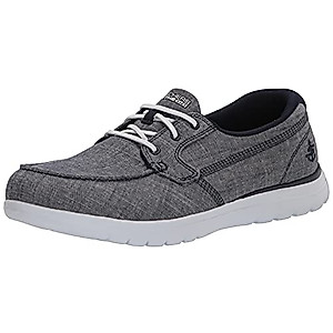Skechers Women's ON-The-GO Flex-Ashore Boat Shoe, Navy, 9
