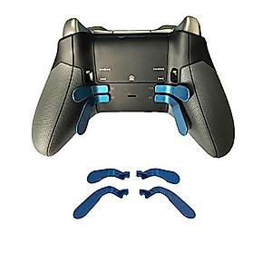 E-MODS GAMING 12 in 1 - Metal Mod 6 Swap Thumbsticks Joysticks, 4 Paddles & 2 Dpads with Open Tool for Xbox One Elite Controller -Model 1698(Blue)