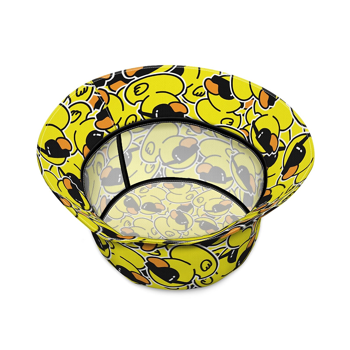 Cartoon Funny Duck Bucket Hats Packable Fisherman Hat Beach Travel Sun Hat Outdoor Cap for Men Women