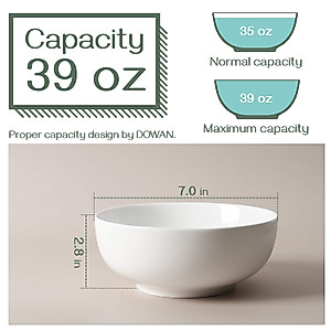 DOWAN 7" Large Soup Bowls & Cereal Bowls & 9.5" Large Serving Bowls