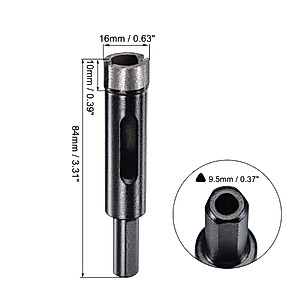 uxcell 16mm Diamond Core Drill Bits Dry or Wet Hole Saws for Hard Concrete Brick Block Masonry Stone Tile Glass