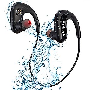 MTYBBYH Waterproof Headphones for Swimming,IPX8 Waterproof 8GB MP3 Player Sports Swimming Headphones Wireless Bluetooth 5.0 Earbuds with Noise Cancelling MIC for Sport,Swimming,Running,Gym,Workout