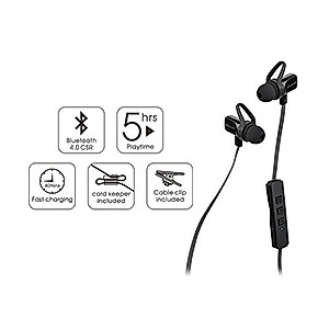 Thermaltake LUXA2 Lavi O Wireless Bluetooth 4.0 Sweatproof Sports In-Ear Earbuds Headphone AD-HDP-PCLOBK-00