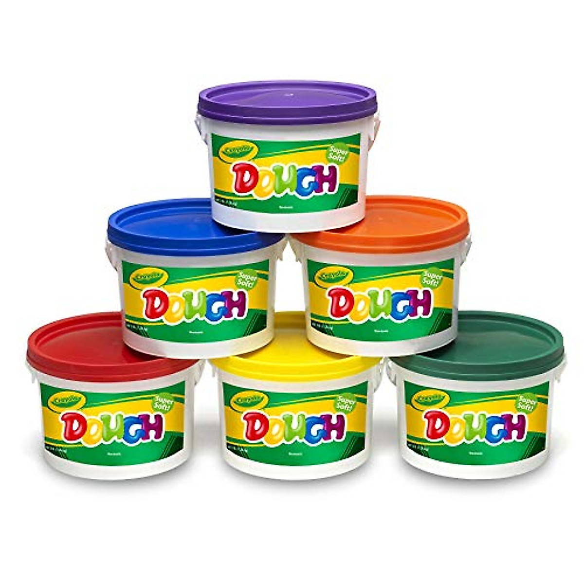 Crayola BIN570016 Super Soft Modeling Dough, Assorted Colors, Pack of 6