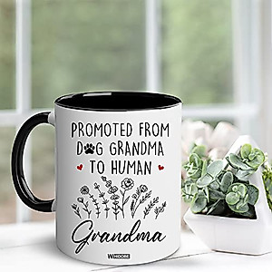 WHIDOBE Grandma Gift Mug, New Baby Reveal Gift For Grandma, Grandma To Be From Daughter, Baby Pregnancy Announcement Gift, Cute Mug For Women Woman, New Grandmother, Mothers Day Cup Future Grandma