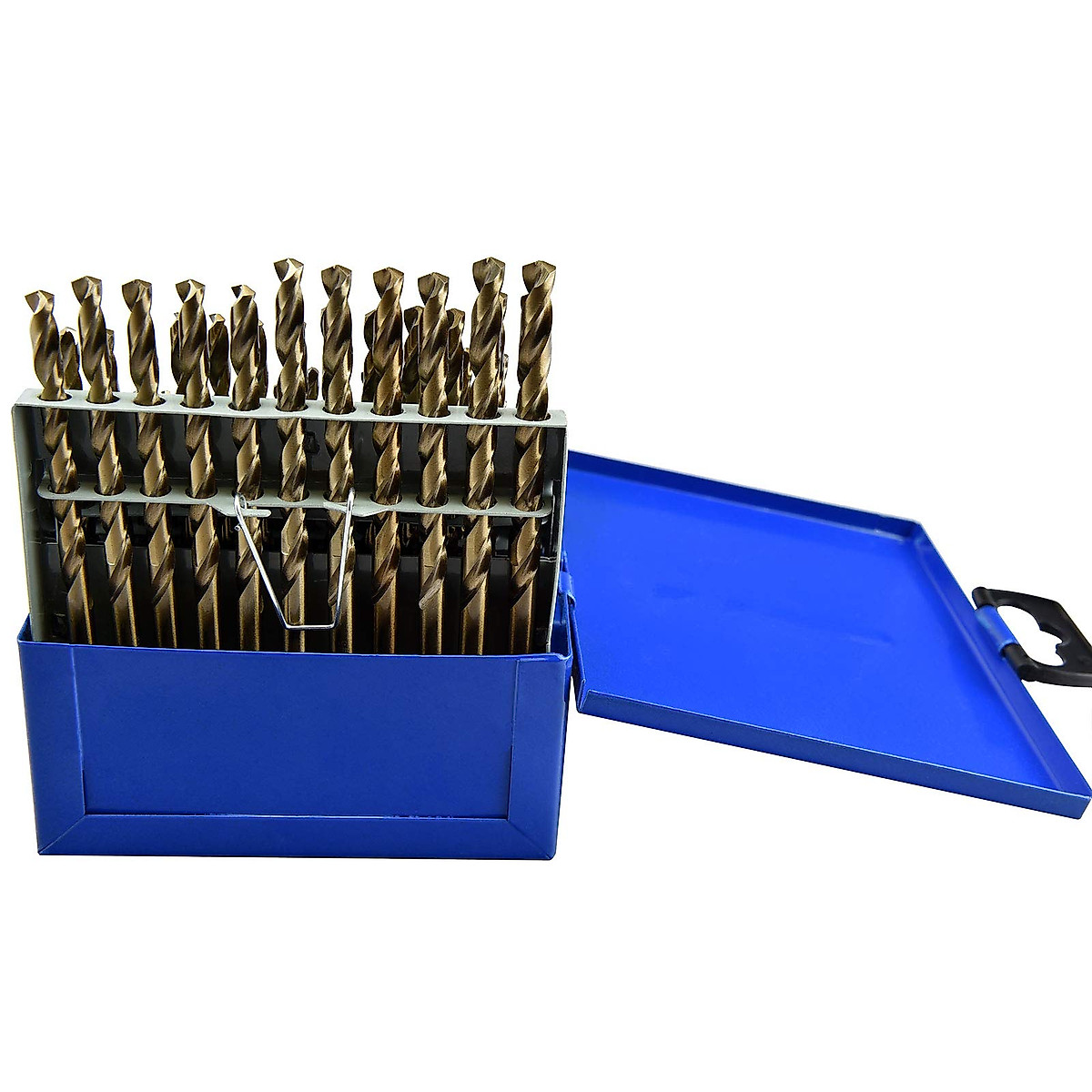MaxTool 60 Pieces/60PCs Twist Drill Bit Set 60-Piece Drill Set Jobber Length High Speed Steel M2 Fully Ground Wire Gauge 1-60; JBS02G10R60