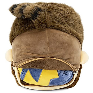 Plushible West Virginia Blanket Hoodie - Oversized Pullover Hooded Sweatshirt - Mens and Womens Long Sleeves Wearable College Football and Basketball Blanket Hoodie - Mountaineer Gifts