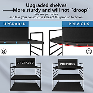 WANCHIY Upgraded Cabinet Organizers and Storage -Divided Compartment Holder for Plastic Bag, Wrap, Foil, Snack and Box for Kitchen and Pantry Organization and Storage, Kitchen Organization(Black)