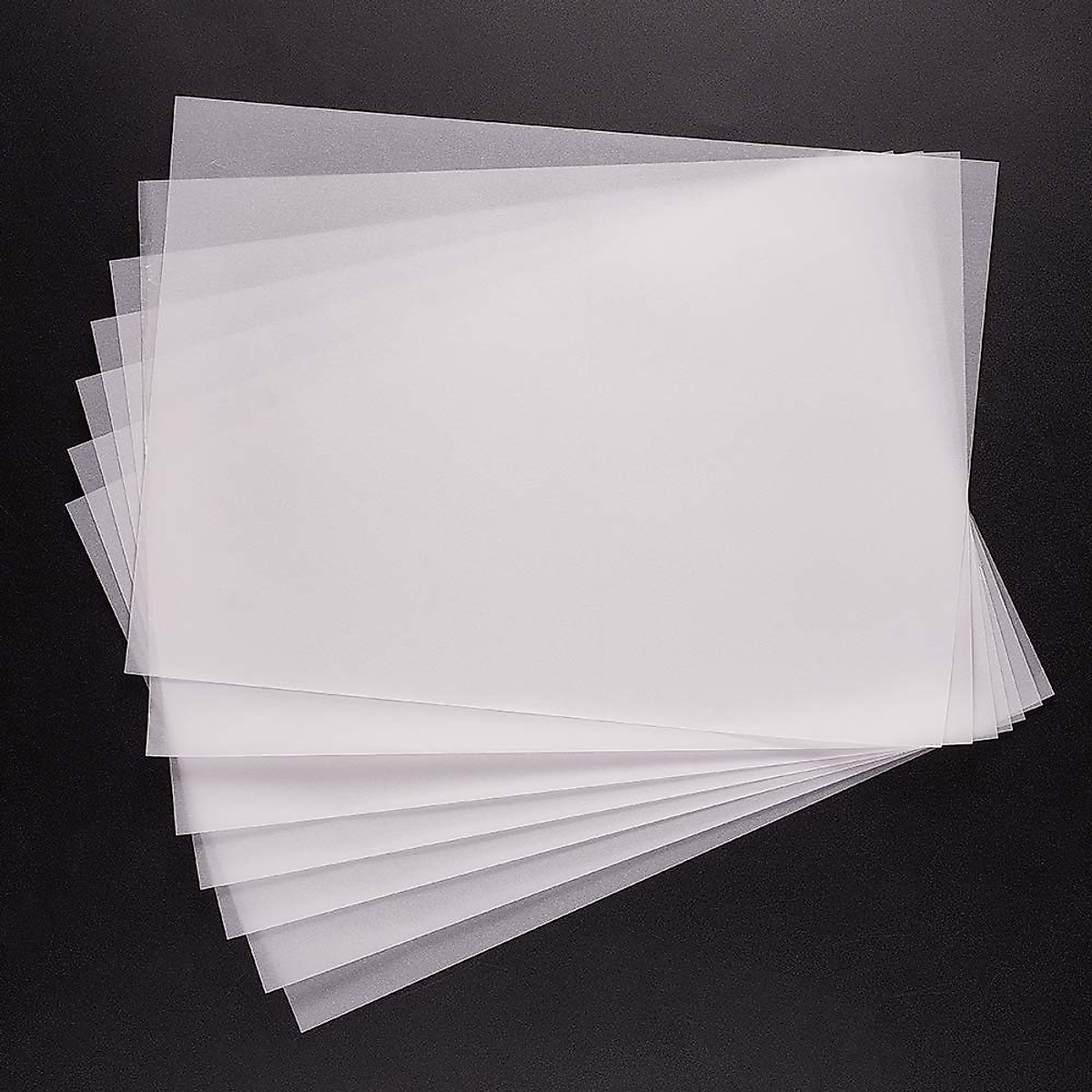 PH PandaHall 50 Packs Tracing Paper Reusable Non-Absorbent Synthetic Paper Polypropylene for Use with Alcohol Inks, Watercolor, Acrylic Painting, 11.6x8.2in
