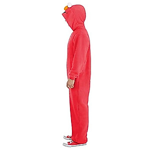 Sesame Street Elmo Costume for Adults - Men's & Women's Sesame Street Elmo Hooded Jumpsuit - Officially Licensed S Red