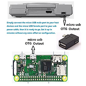 Oassuose 2-in-1 Powered Micro USB OTG Adapter for Fire Stick/Host Devices, Android Smart Phone or Tablet - 2 Pack