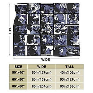 MKJIH My Hero Academia Collage BNHA Dabi Flannel Throw Blanket Ultra Soft Bedspread Microfiber Fleece Blanket Durable Home Decor Perfect for Couch Sofa Outdoors 50x40 Inch