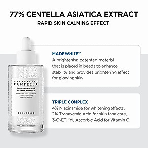 SKIN1004 Madagascar Centella Tone Brightening Capsule Ampoule 3.38 fl.oz(100ml) | Calming Moisturizing Brightening | Sensitive Skin